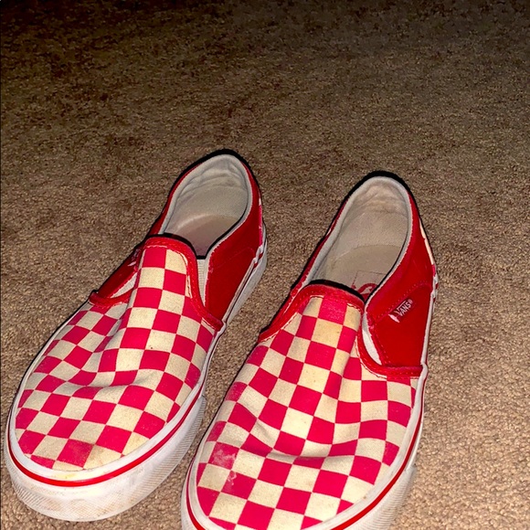 Vans | Shoes | Red Checkered Vans | Poshmark